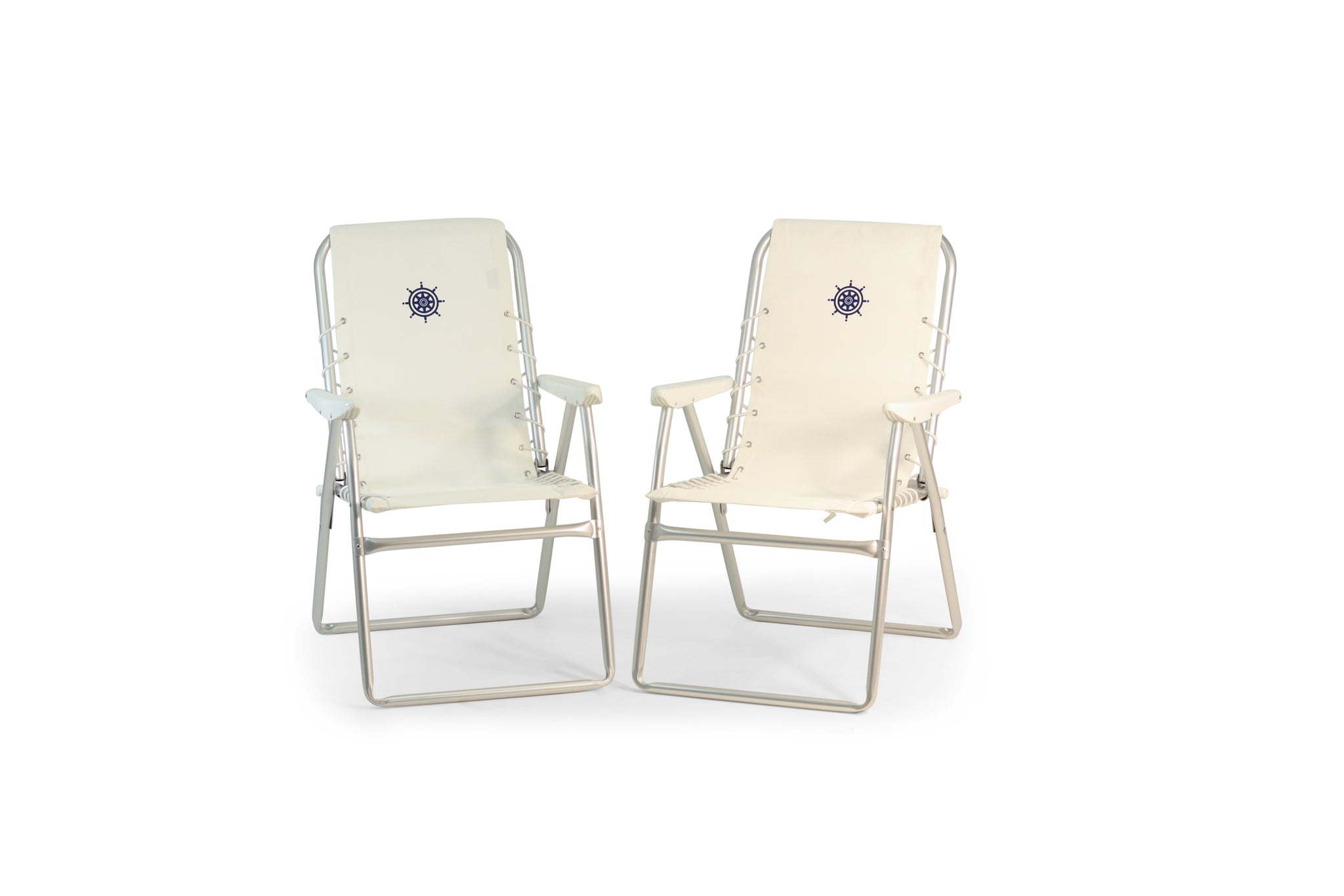 Folding Aluminum Boat Chair with Plastic Armrests Set of 2-PA150